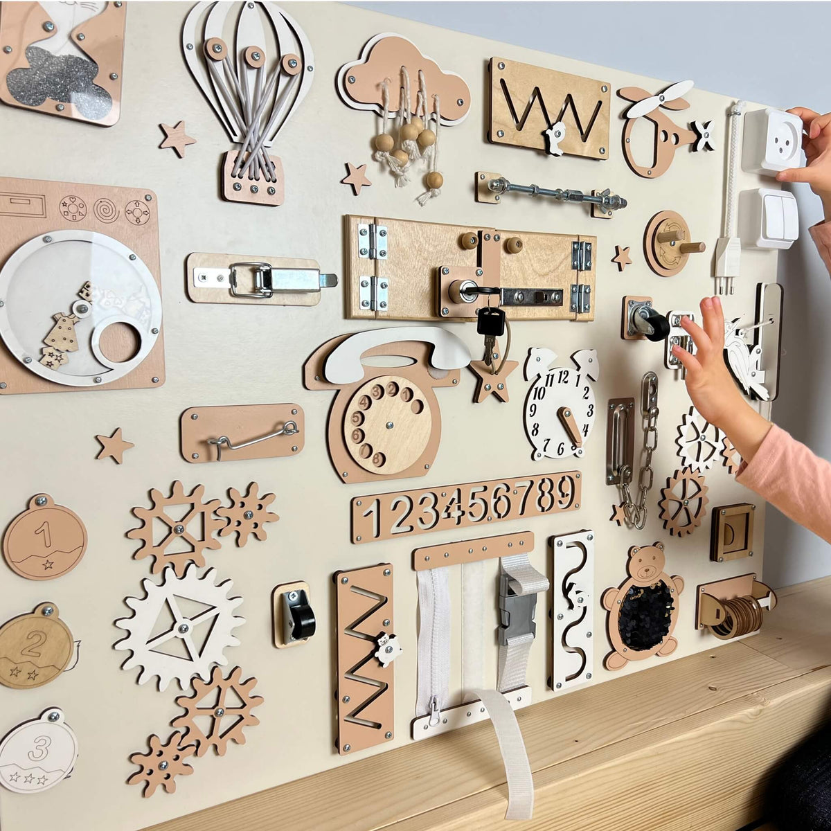 Extra Large Busy Board for Toddlers with Montessori activities ...