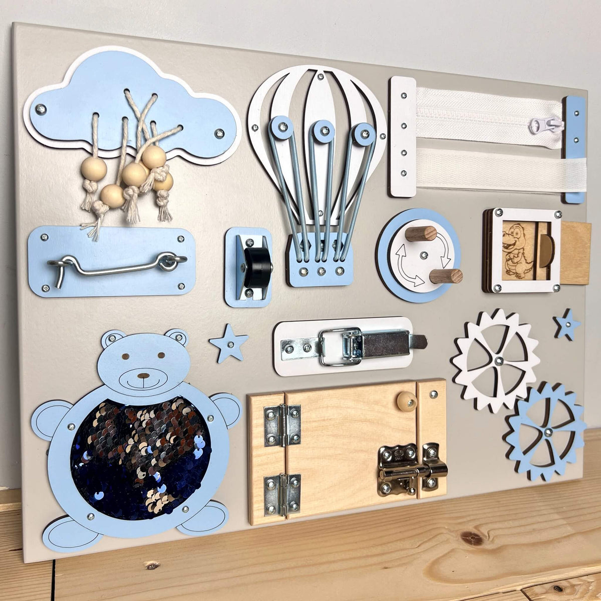Extra Small Busy Board with doors – Busybunnytoys